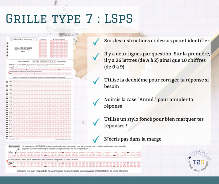 Remplir sa grille de réponses - Tutorat Santé Strasbourg