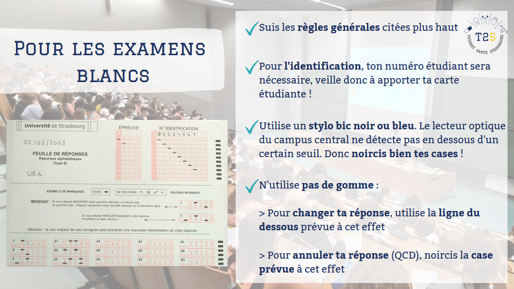 Remplir sa grille de réponses • Tutorat Santé Strasbourg
