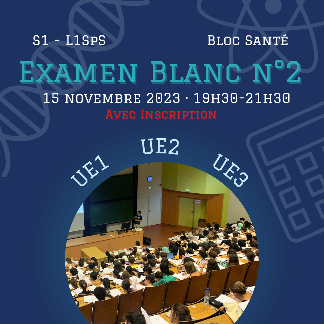 Examen Blanc N°2 L1SpS • Tutorat Santé Strasbourg